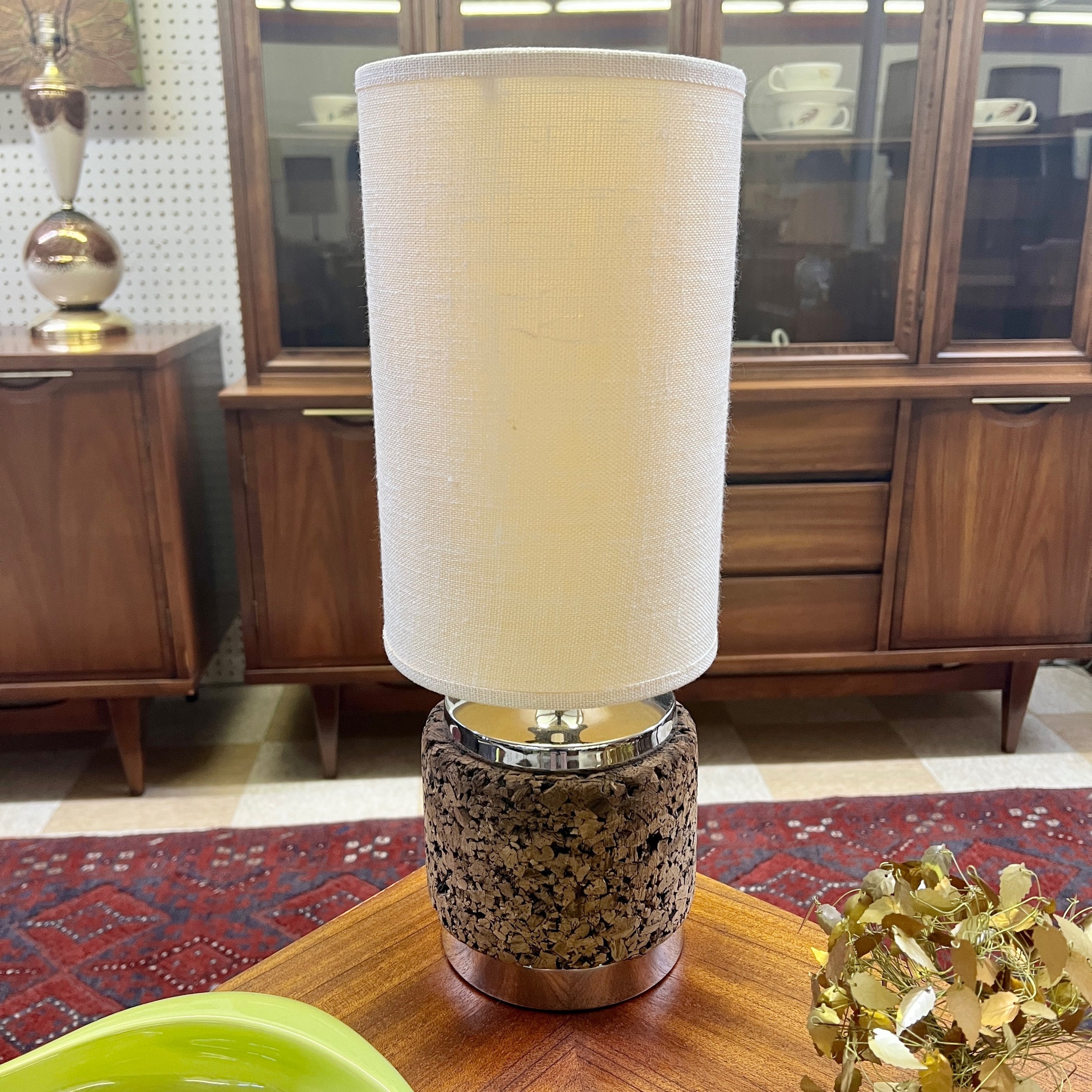 Chrome + Cork Table Lamp | circa61 Modern