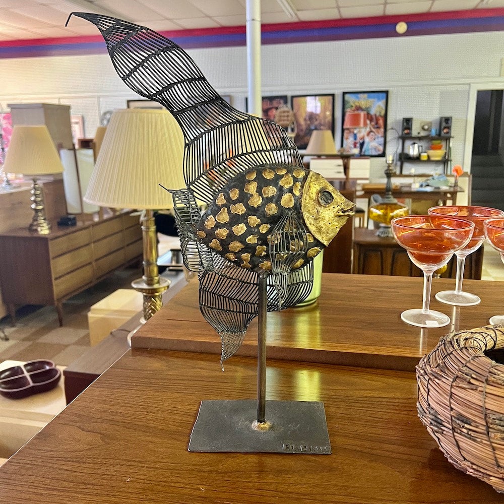 Brutalist Fish Sculpture - Signed | circa61 Modern